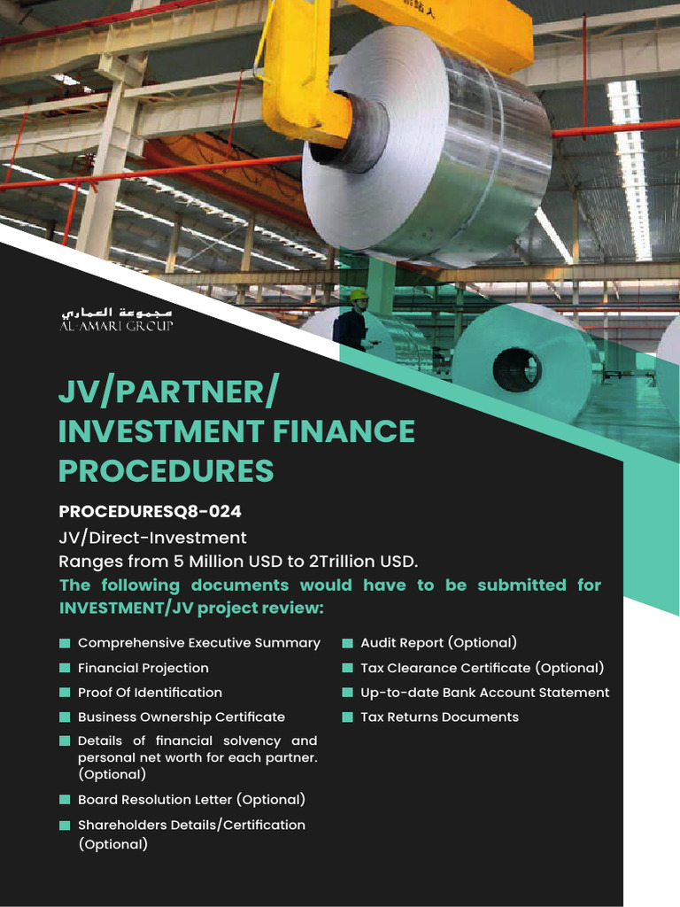 AL-AMARI GROUP DIRECT JV & Investment Procedures | PDF | Investing ...