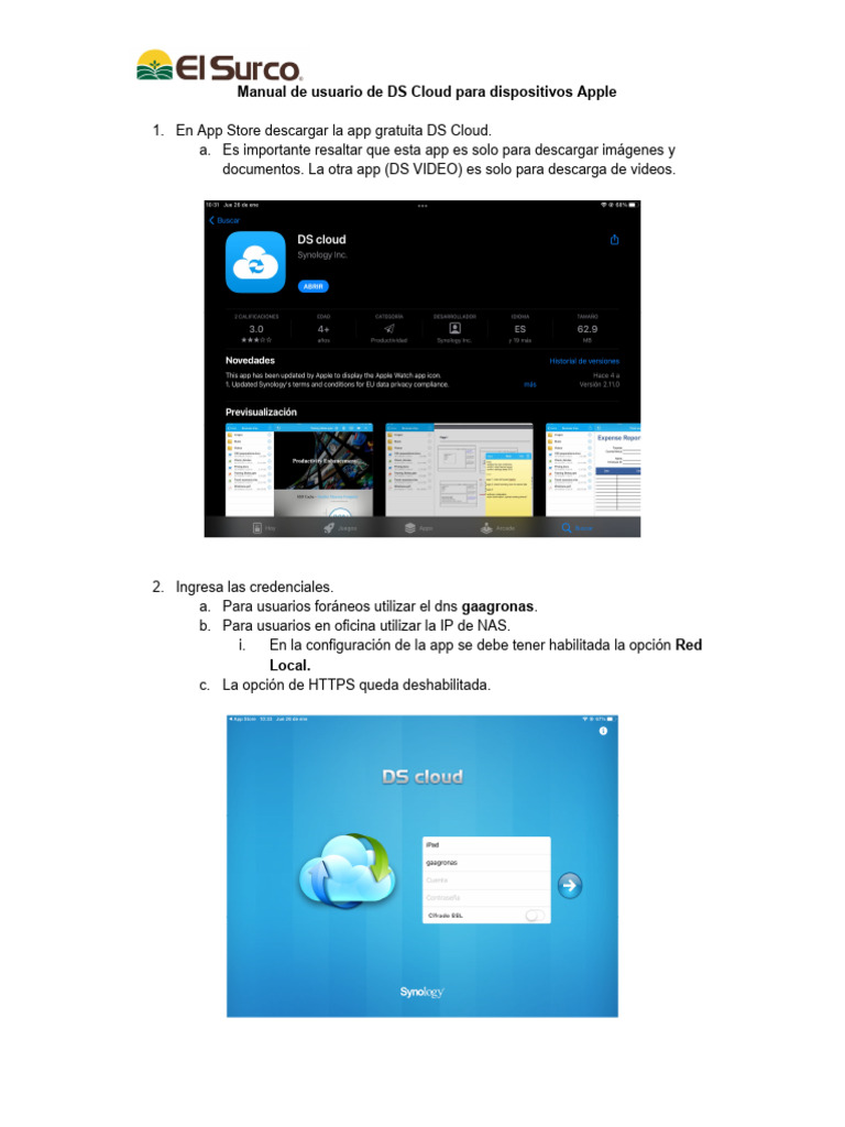 Guía DS Cloud para Apple Users | PDF