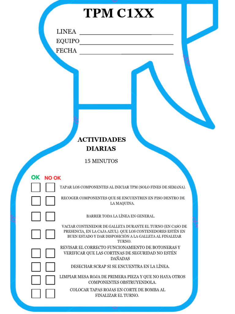 TPM Actividades Diarias C1XX | PDF