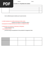 Les États de La Matière 5ème Exercices Correction | PDF | Molécules | Gaz
