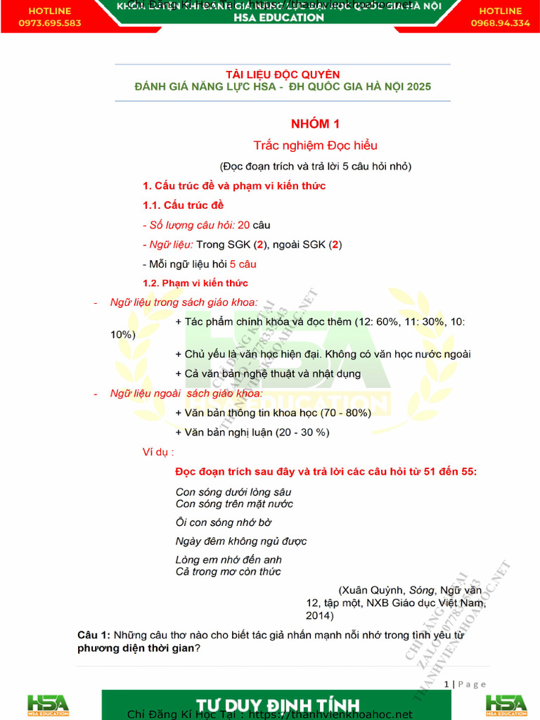 Nhóm 1 - đọc hiểu | PDF