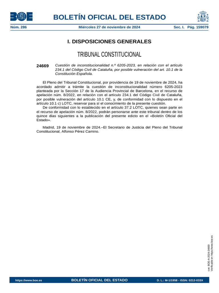 Disposición 24669 del BOE núm. 286 de 2024 | PDF Disposición 24669 del BOE núm. 286 de 2024 | PDF