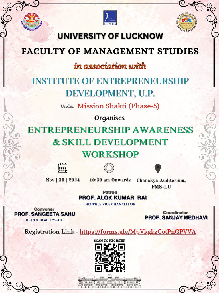 Entrepreneurship Workshop - Flyer | PDF