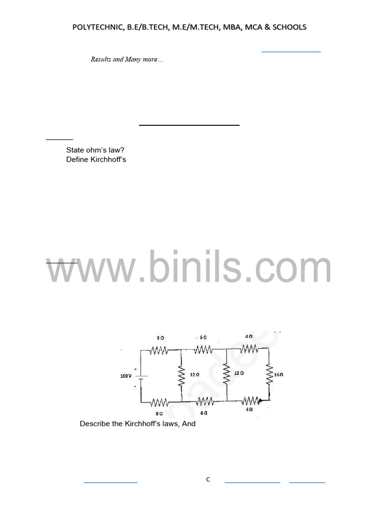 Be3251 Basic Electrical and Electronic Engineering | PDF | Bipolar Junction Transistor ...