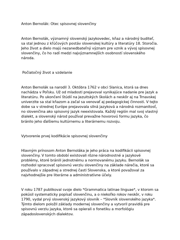 Anton Bernolák | PDF