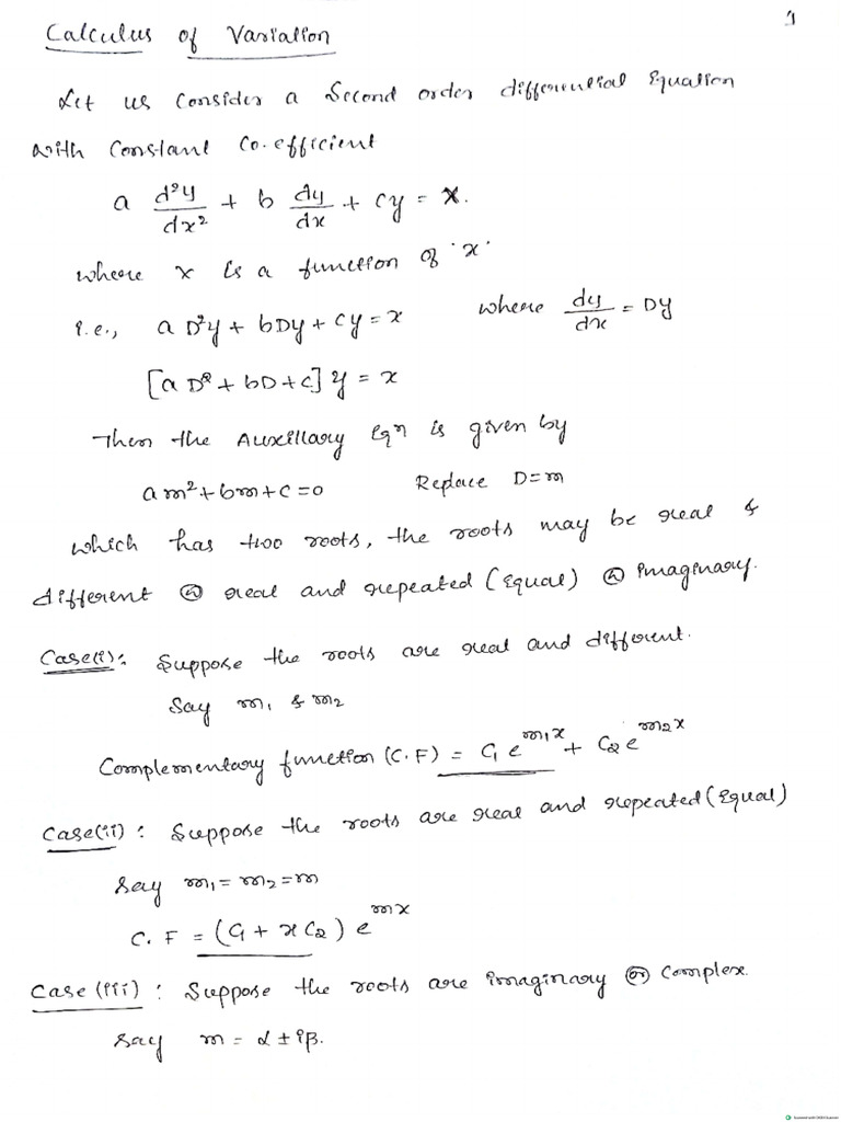 Calculus of Variations (Unit - 3) | PDF
