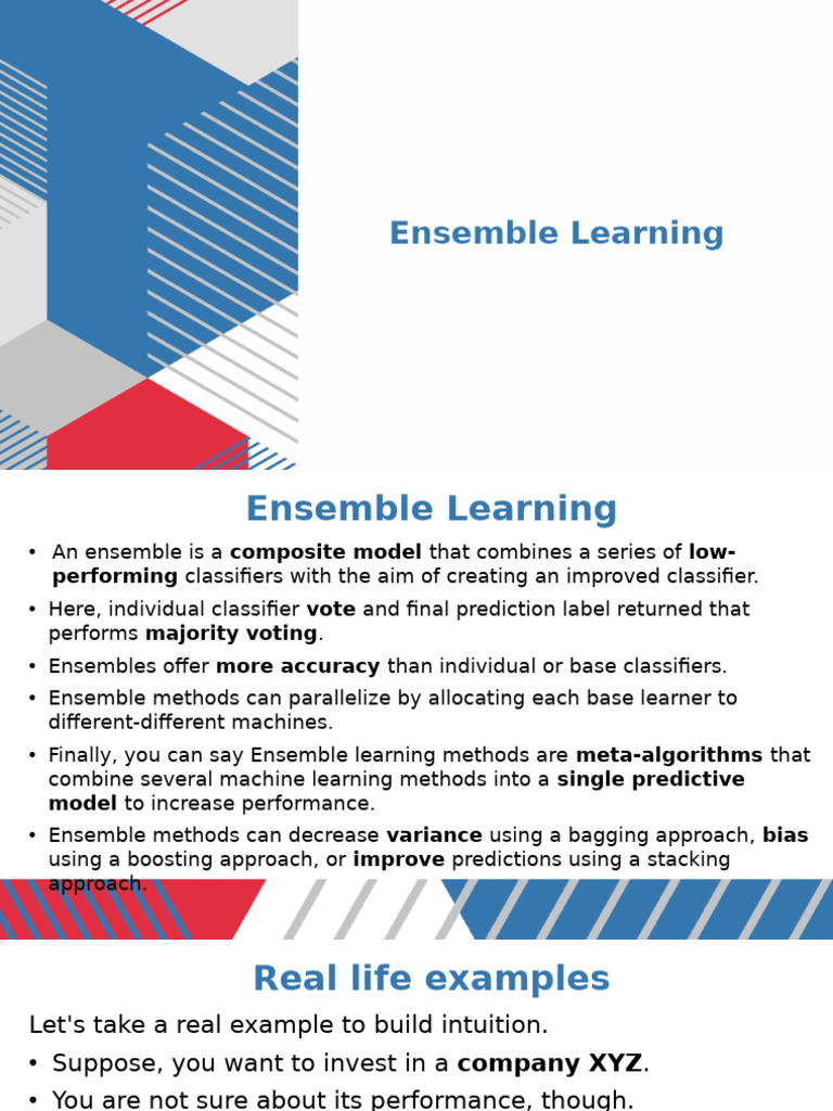 Module 7 - Ensemble Learning | PDF | Machine Learning | Statistical ...