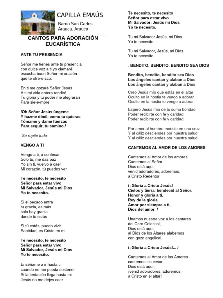 Cantos Adoración Ii | PDF | Cristo (título) | Jesús