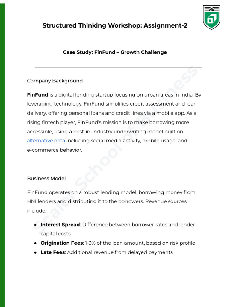 Problem Solving Workshop - Term-2 - Assignment - 2 | PDF | Loans | Credit