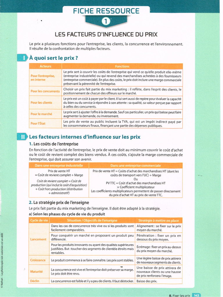 Chapitre 8 Fixer Les Prix | PDF