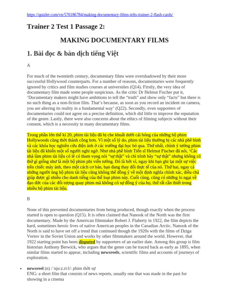 Passage 2 Making Documentary Films | PDF