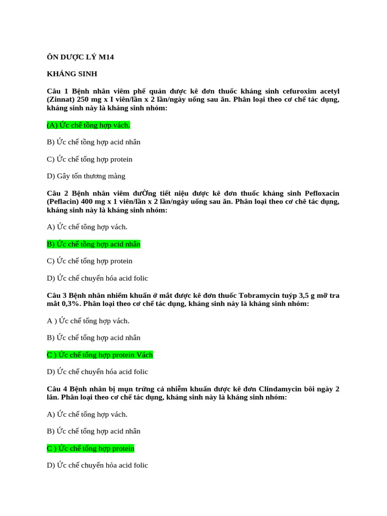 Ôn Dư C Lý M14 | PDF