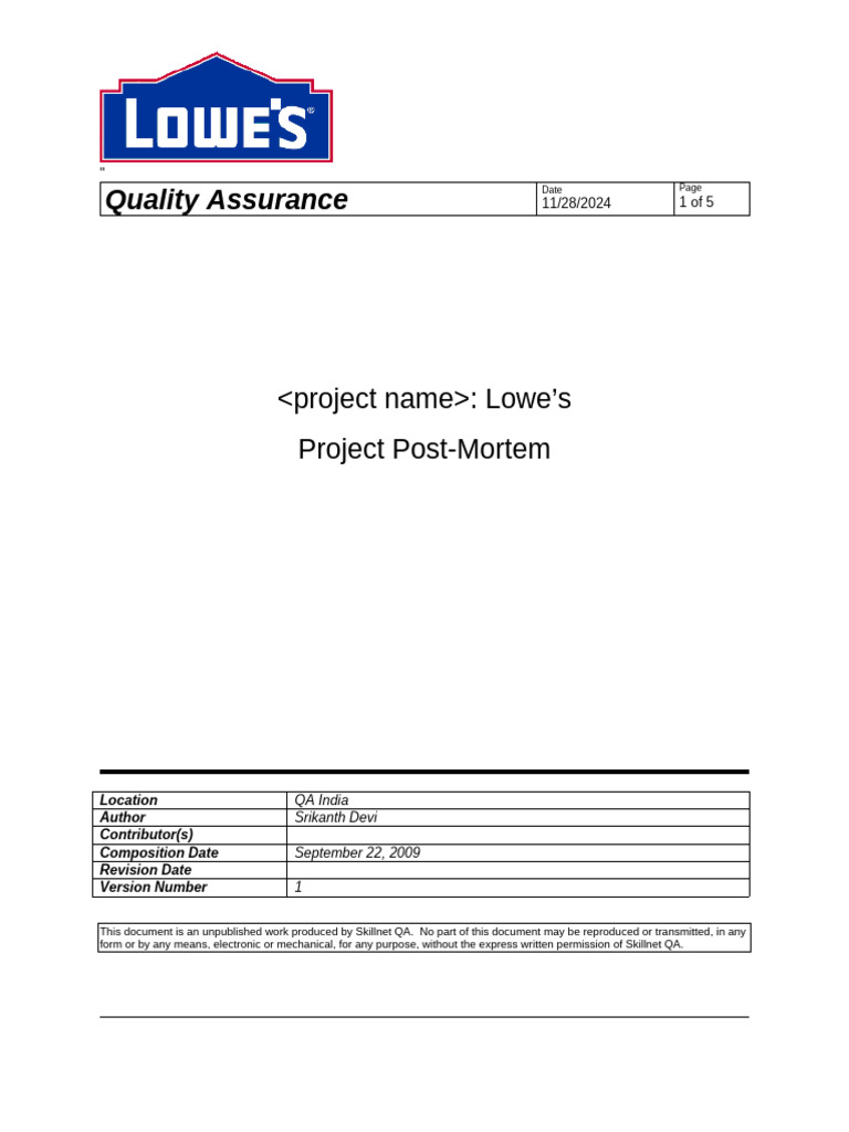 Post Mortem-Template | PDF | Computing