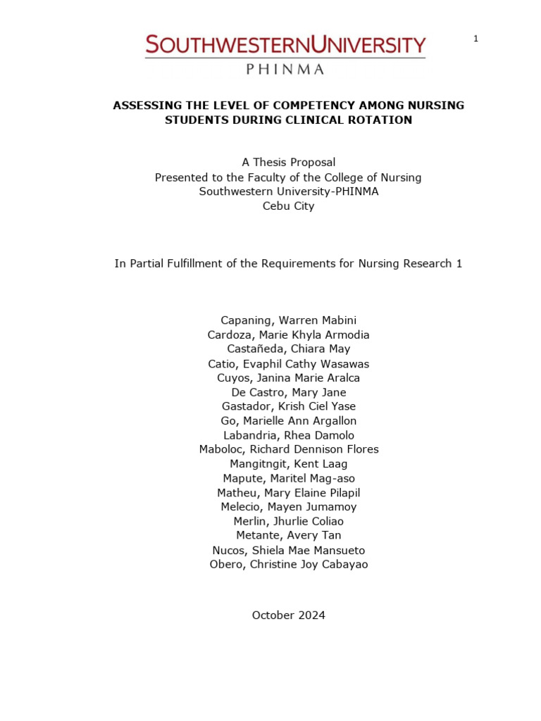 SP2 Group 2 Chapter 1 Manuscript | PDF | Nursing | Survey Methodology