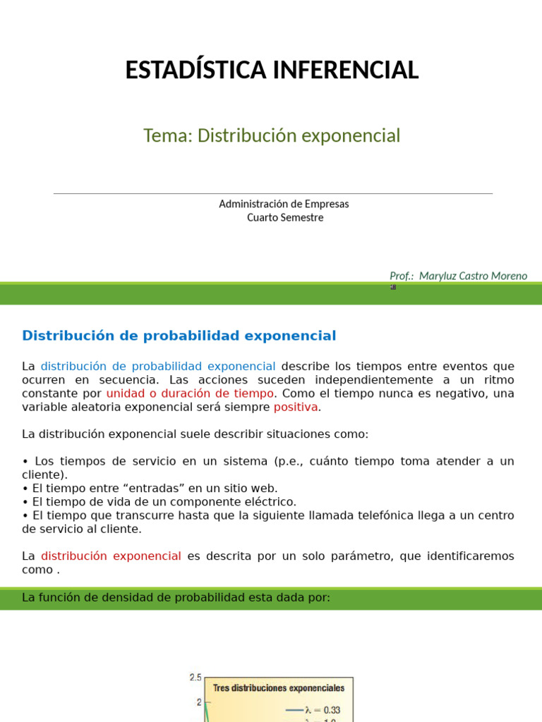 Material Distribución Exponencial | PDF | Distribución de probabilidad | Distribución de veneno