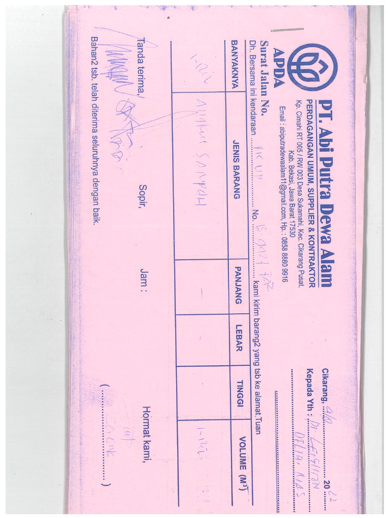 Waste Delivery Slip | PDF