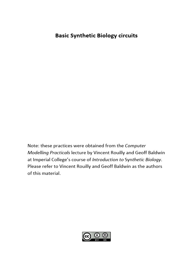 Basic Synthetic Biology Circuit Practices | PDF | Repressor | Gene ...