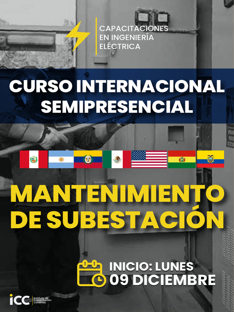 Curso Mantenimiento de Subestaciones - ICC 2024 | PDF | Subestacion electrica | Electricidad