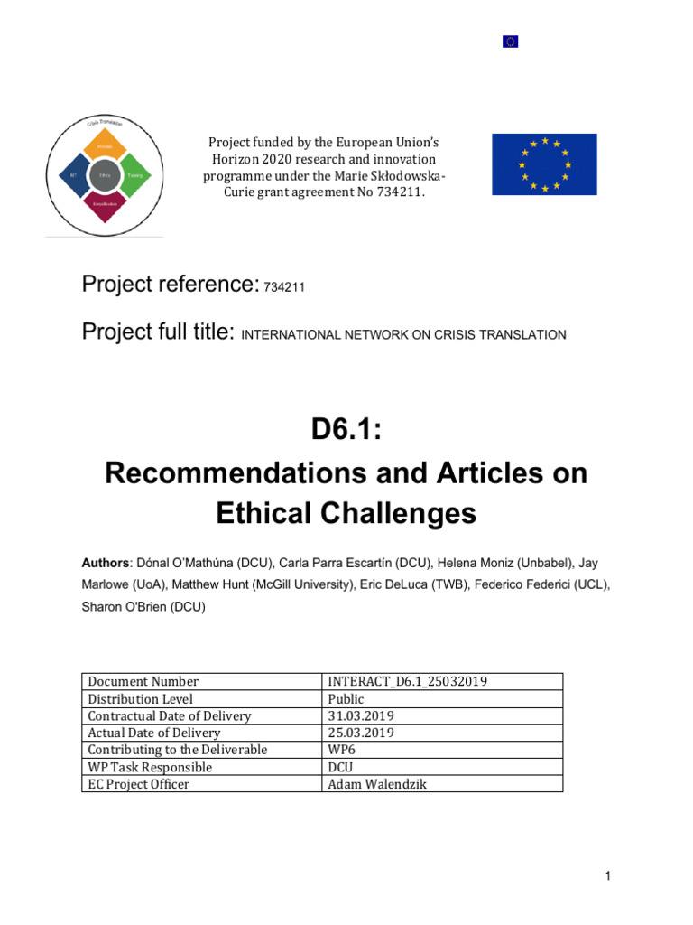 Ethical Challenges Project | PDF | Translations | Virtue Ethics