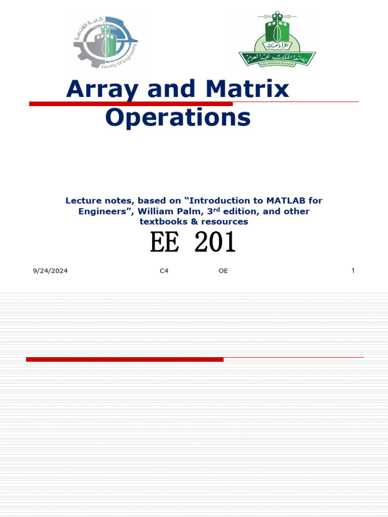 L4 Matricies Operations | PDF | Matrix (Mathematics) | Computer Programming