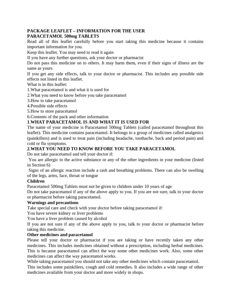 Package Leaflet - Information For The User | PDF | Clinical Medicine ...