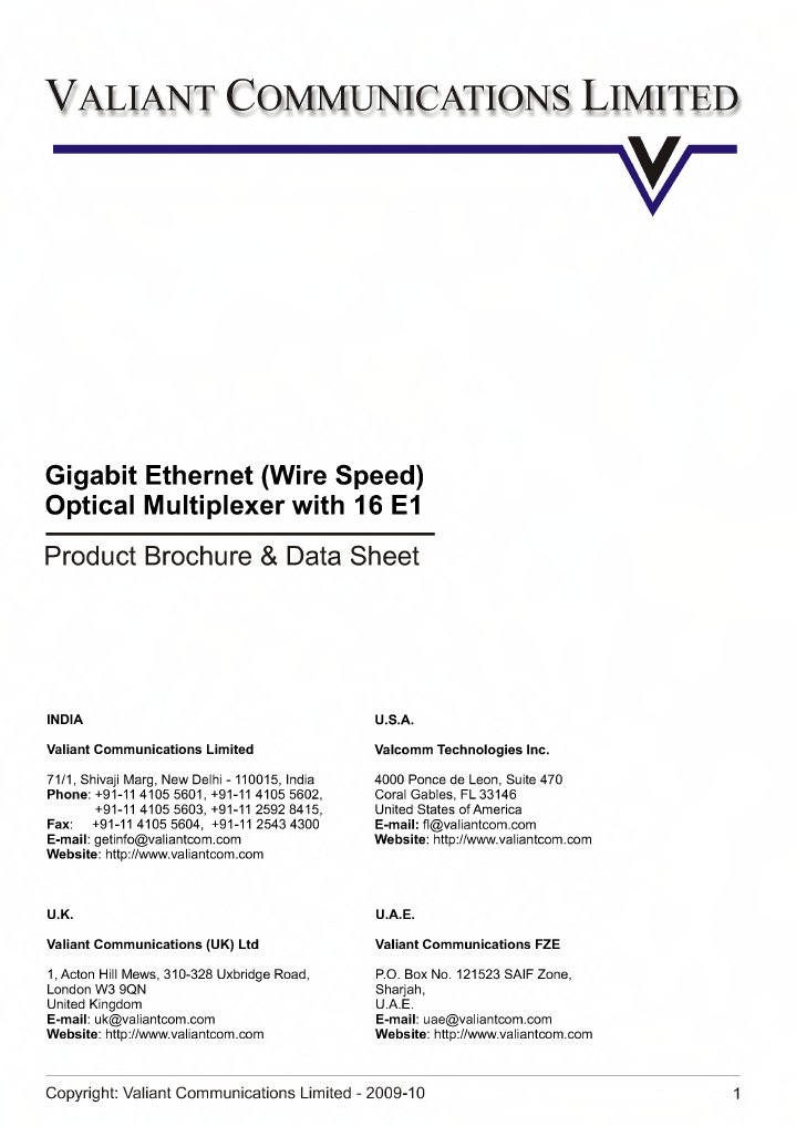 Gigabit Optical Multiplexer | PDF