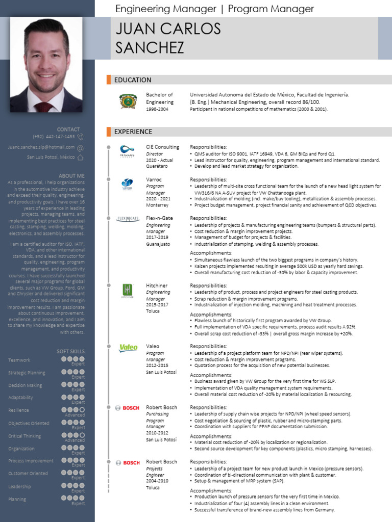 Automotive Industry Program Manager | PDF | Business