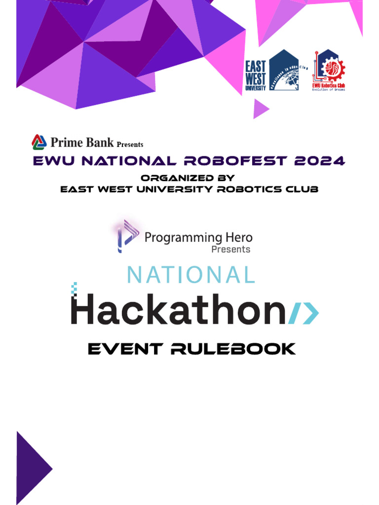 Hackathon Rulebook | PDF