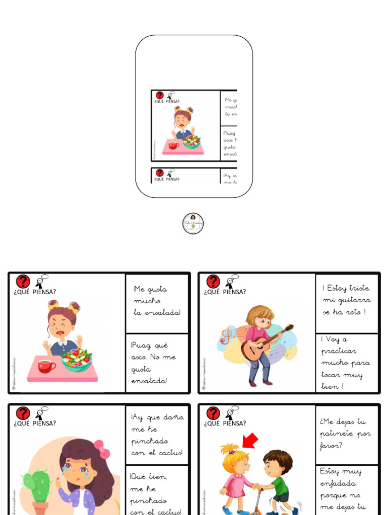 Tarjetas de Empatía: ¿Qué Piensa? | PDF