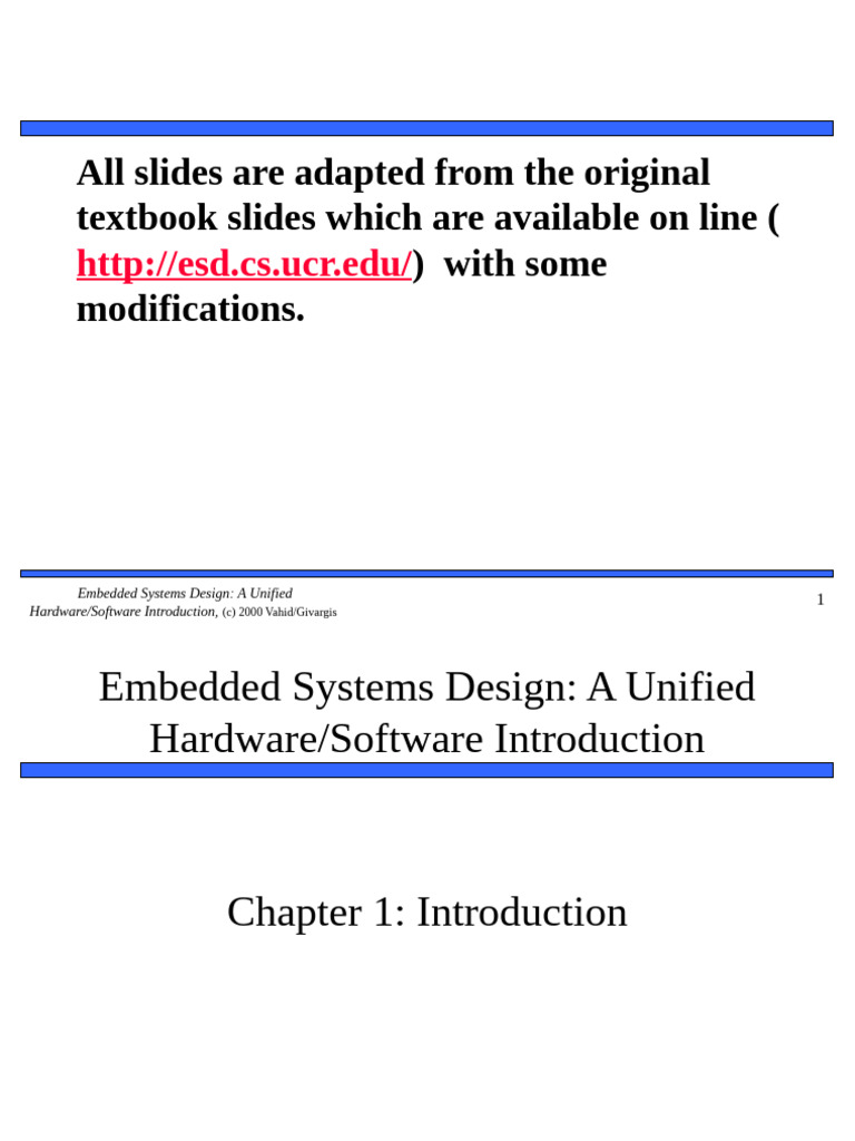 Lecture#2 1 Introduction To ESs | PDF | Integrated Circuit | Embedded ...