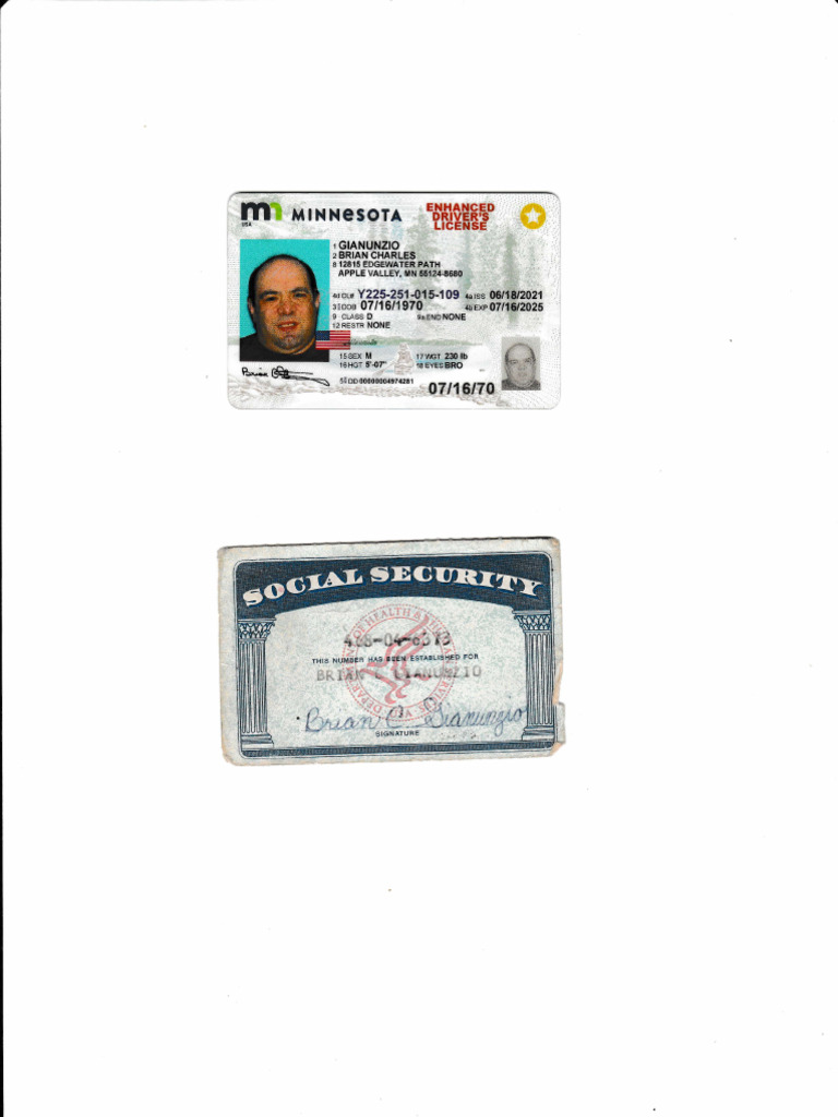 Drivers Licence and SSC | PDF
