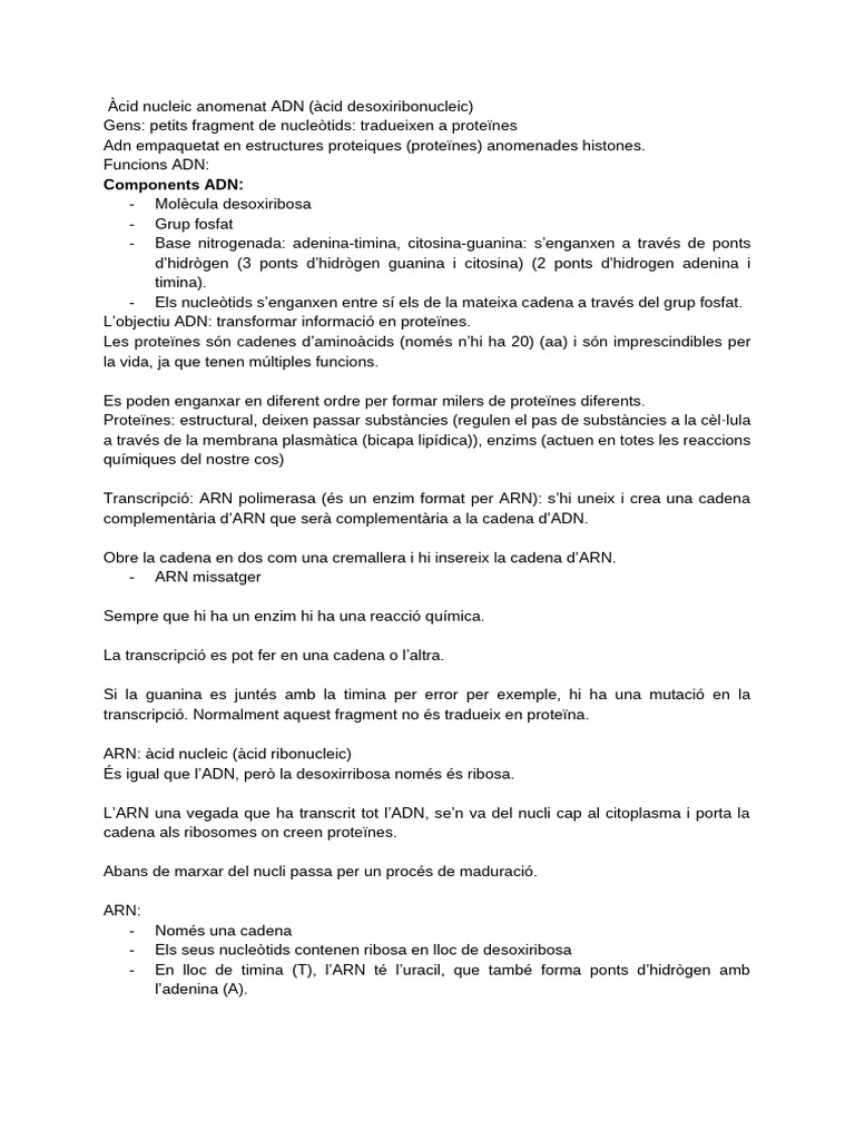 Apunts Biologia Final de Curs | PDF