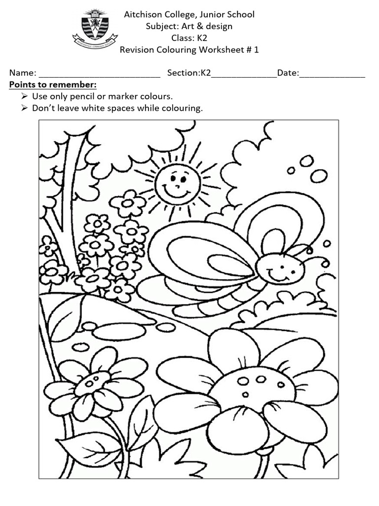 K2 Art Worksheet No.1 | PDF