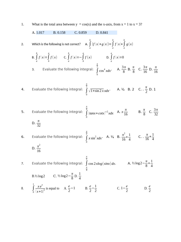 Definite Integral | PDF | Mathematics | Mathematical Analysis