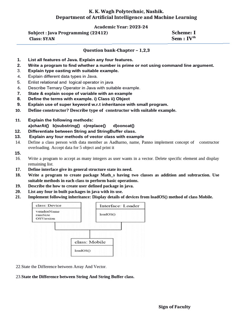 QB Jpr1 Class Test-I (22412) | PDF