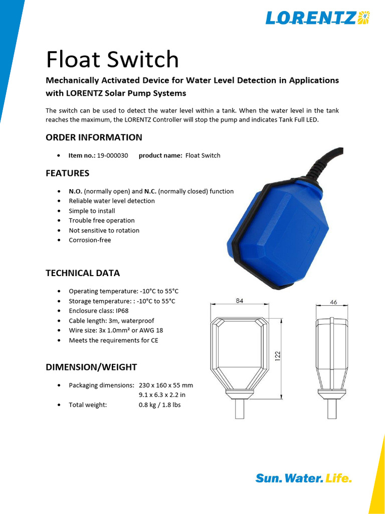 Lorentz Float Switch | PDF