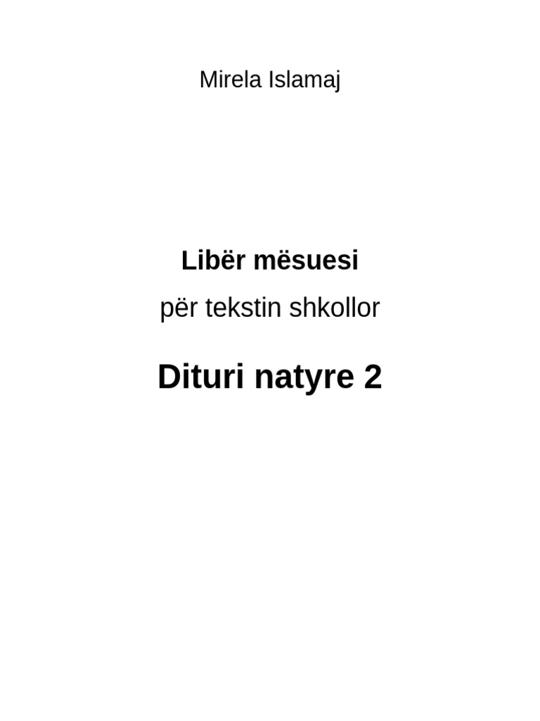 Ditar Dituri Natyre 2 Cptpit | PDF