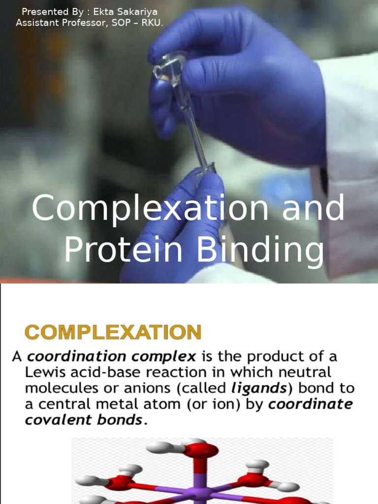 UNIT-4 Complexation and Protein Binding | PDF