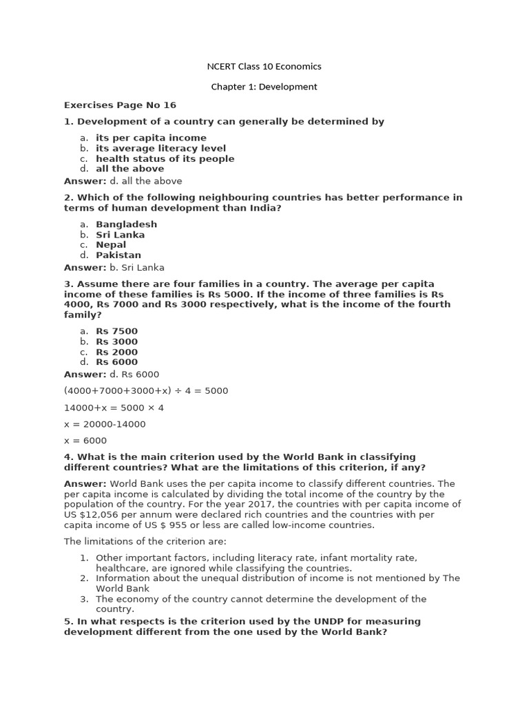Class 10 Economics Chapter 1 Solutions | PDF | Environmental Degradation | Energy Development