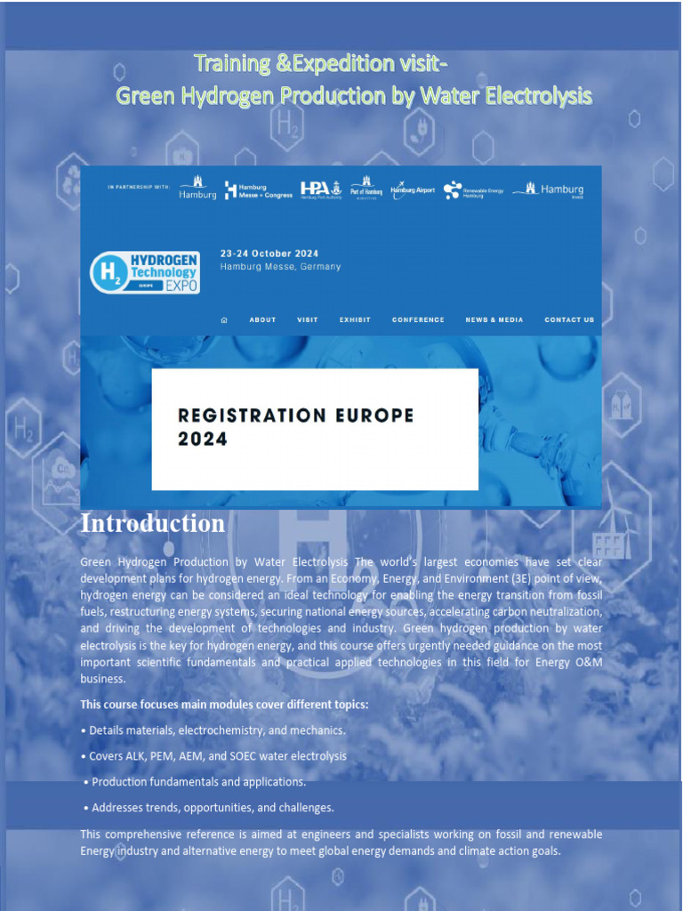 Green Hydrogen Training for Engineers | PDF | Hydrogen | Supply Chain
