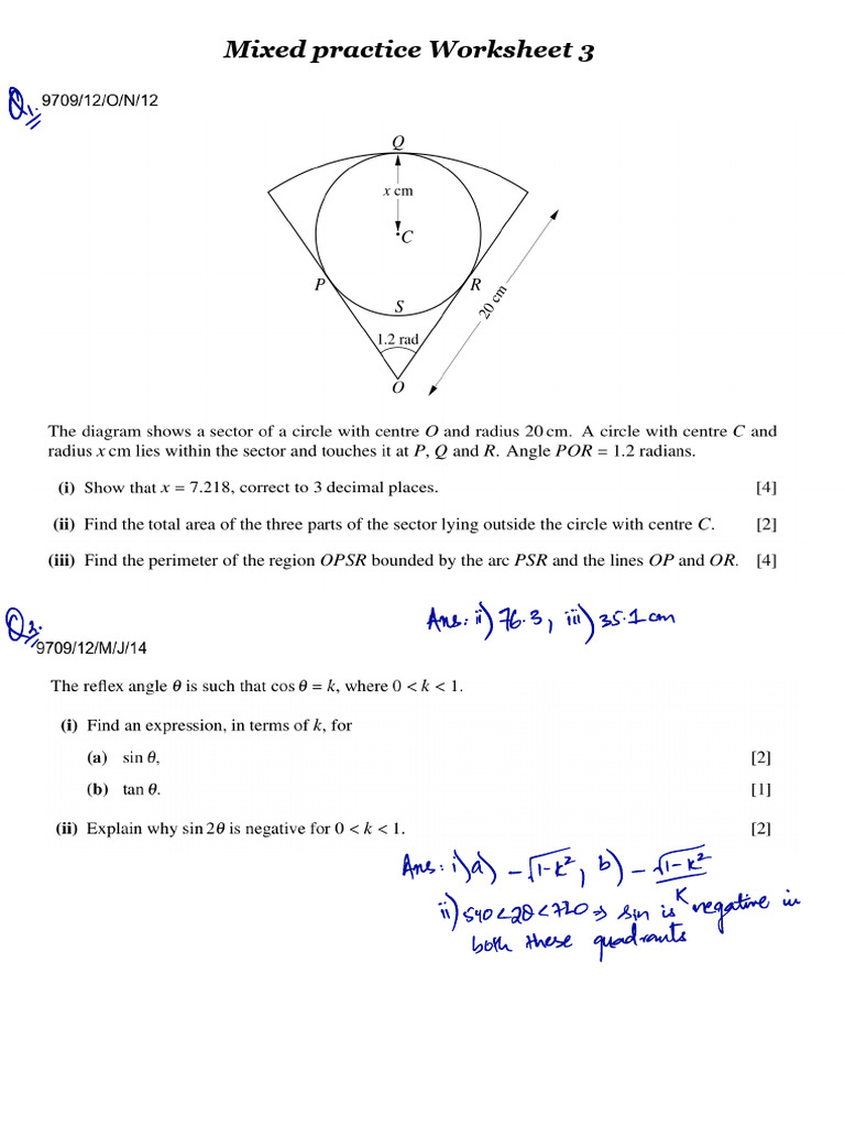 Mixed Practice Worksheet 3 | PDF