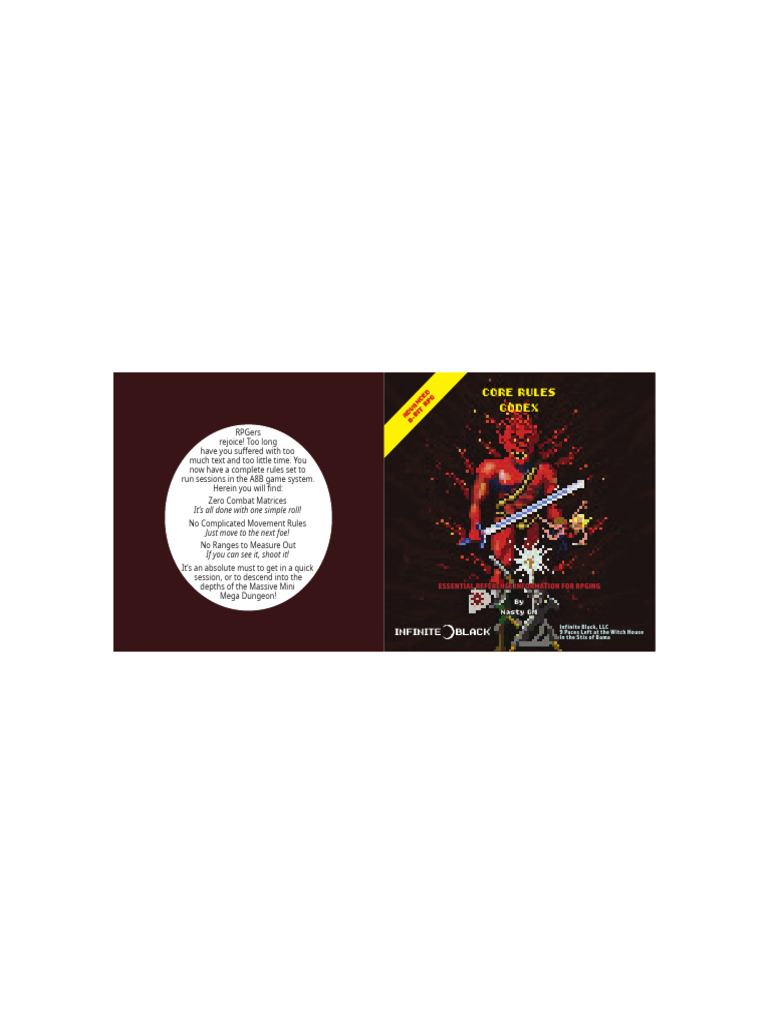 A8B RPG Core Rules Codex Print Spreads | PDF