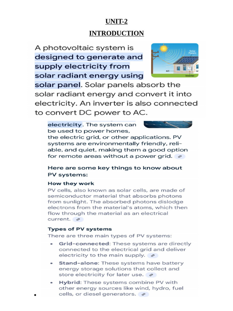 Res Unit 2 Final | PDF | Photovoltaics | Solar Cell