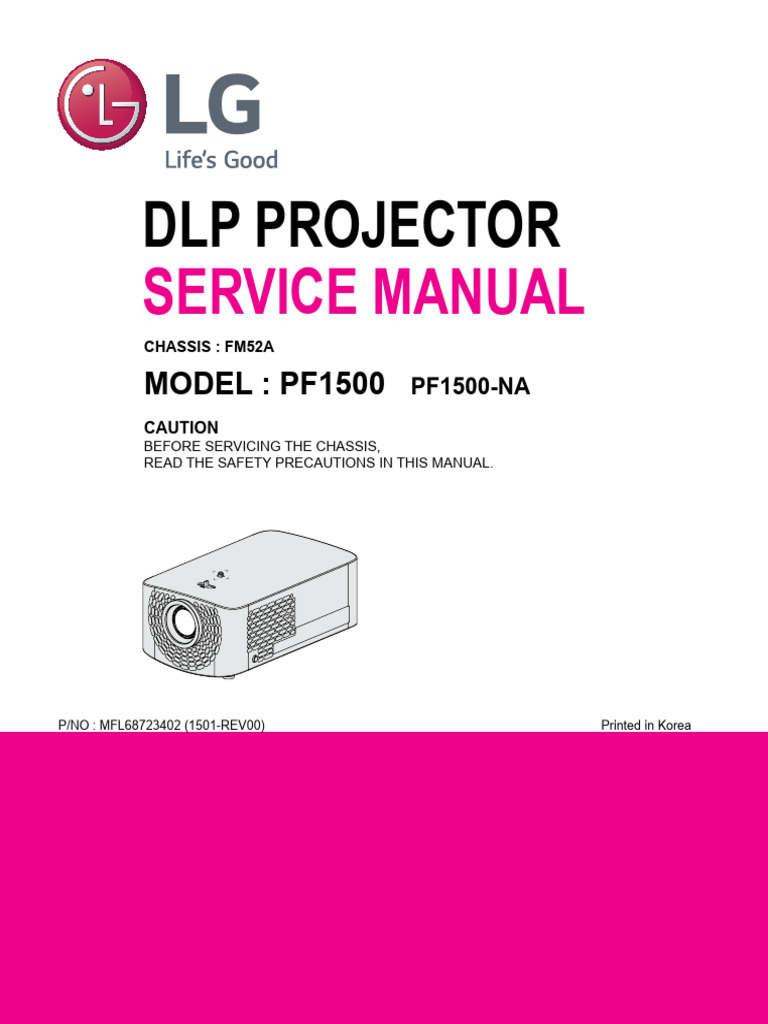 LG PF1500 DLP Projector Manual | PDF | Resistor | Alternating Current