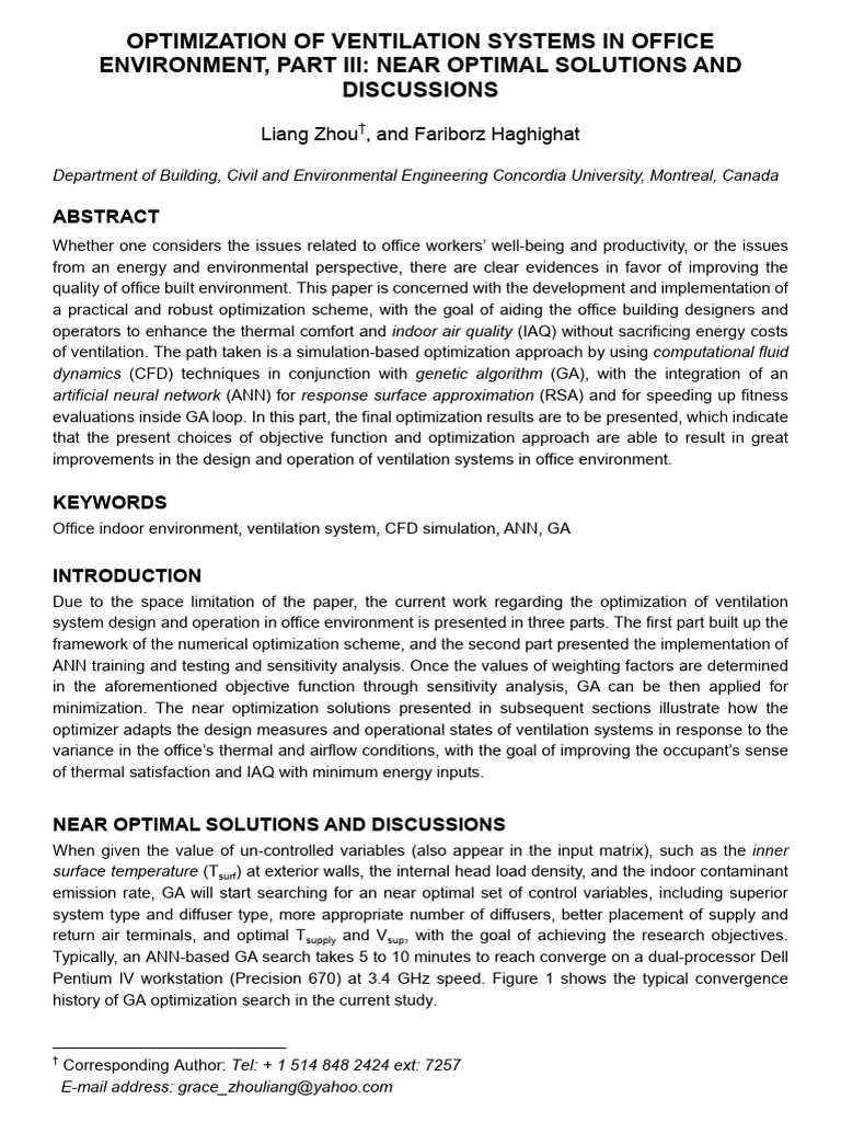 Optimization of Ventilation Systems in o | PDF | Ventilation ...