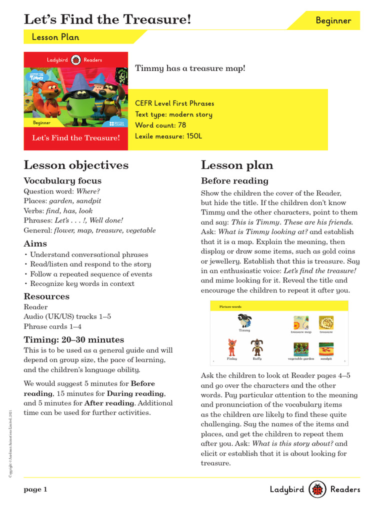 LR LB Timmy Treasure 40094 LessonPlan | PDF | Human Communication ...