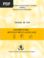 Kenyan Sign Language for Parents | PDF | Sign Language | Communication