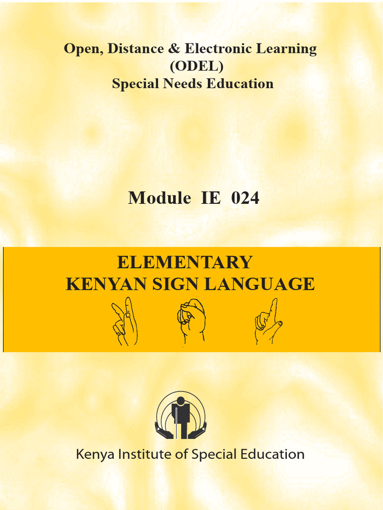 IE 024 Elementary KSL | PDF | Sign Language | Body Language