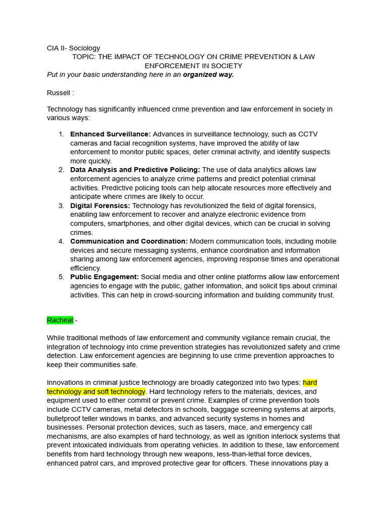 CIA II - Sociology | PDF | Crimes | Crime & Violence