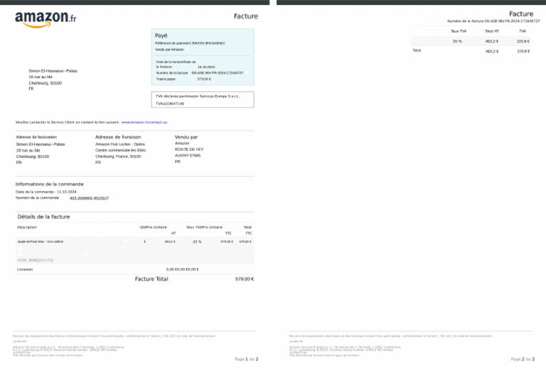 Facture Amazon-Pdf-1 | PDF